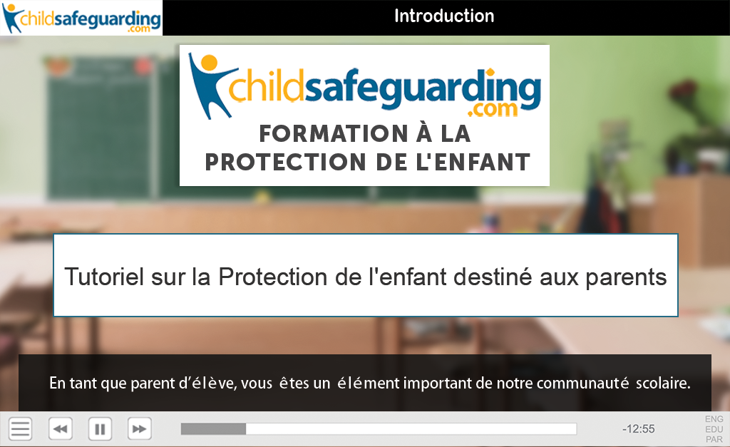 Child Protection Tutorial for Parents Demo - FRENCH - ChildSafeguarding.com